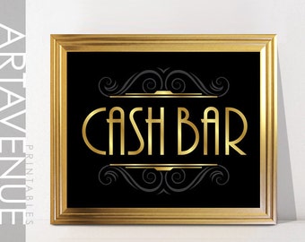 Cash bar sign | Etsy
