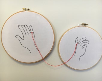 Red string art | Etsy