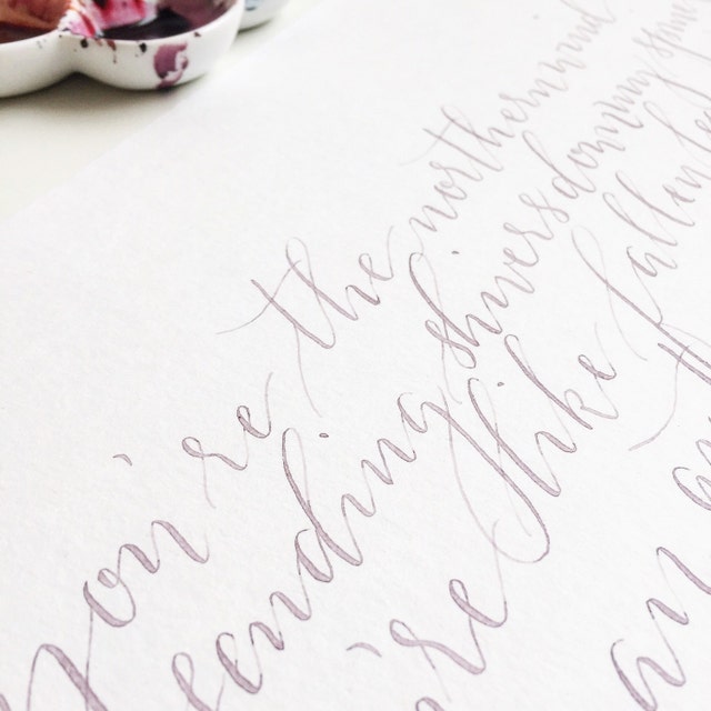 calligraphy design by redclaypaper on Etsy