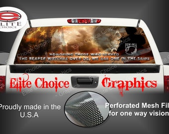 Military Honor Our Veterans Rear Window Graphic Tint Decal