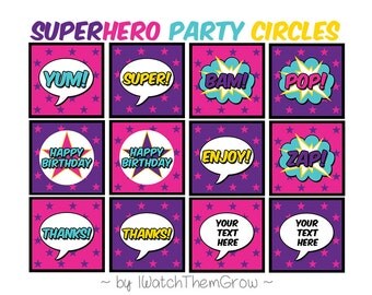 Superhero circles | Etsy