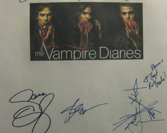 Vampire Diaries TV Script Signed Autographed Paul Wesley Ian