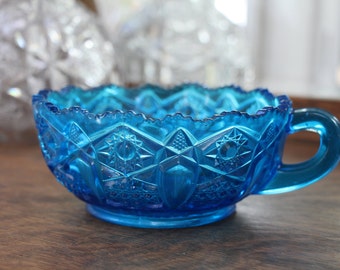 Blue glass bowl | Etsy