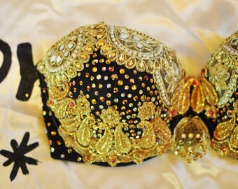 Rhinestone bra | Etsy