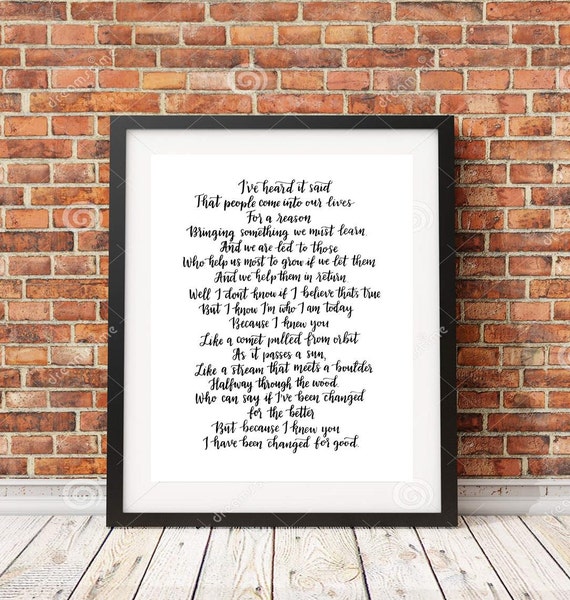 Wicked Song Lyrics Because I knew you I have by MakePlansTakePics