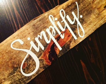 Simplify sign | Etsy