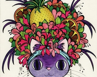 Pineapple drawing | Etsy