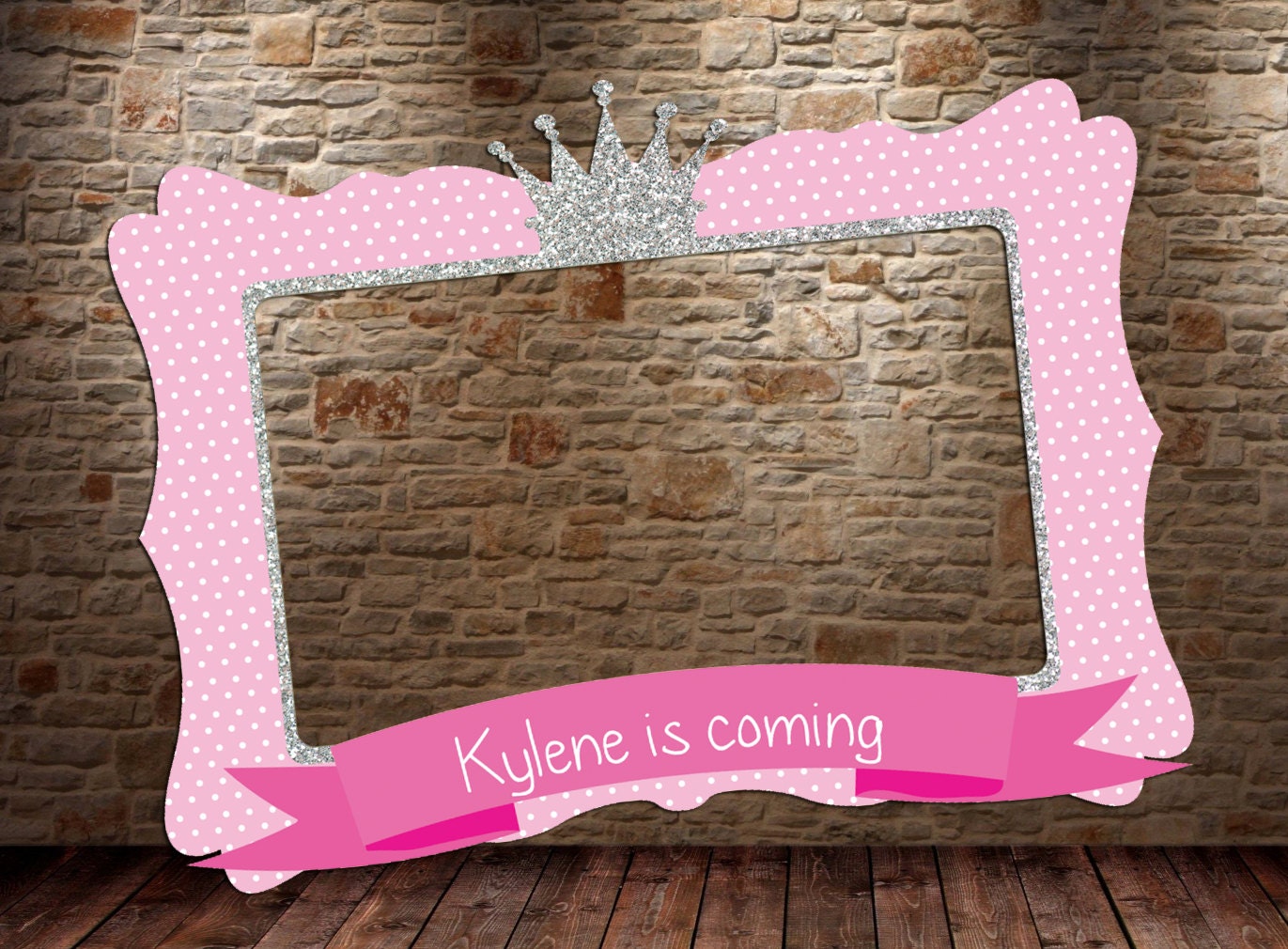 Princess frame DIGITAL FILE little Princess birthday by htcknit