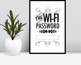 Unique wifi password related items | Etsy