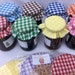 JAM COVERS fabric 2 sizes avalible X 36 GINGHAM by PoshtopsStore