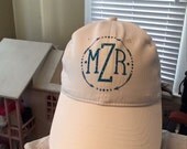 Items similar to Custom Vinyl Monogram Cap on Etsy
