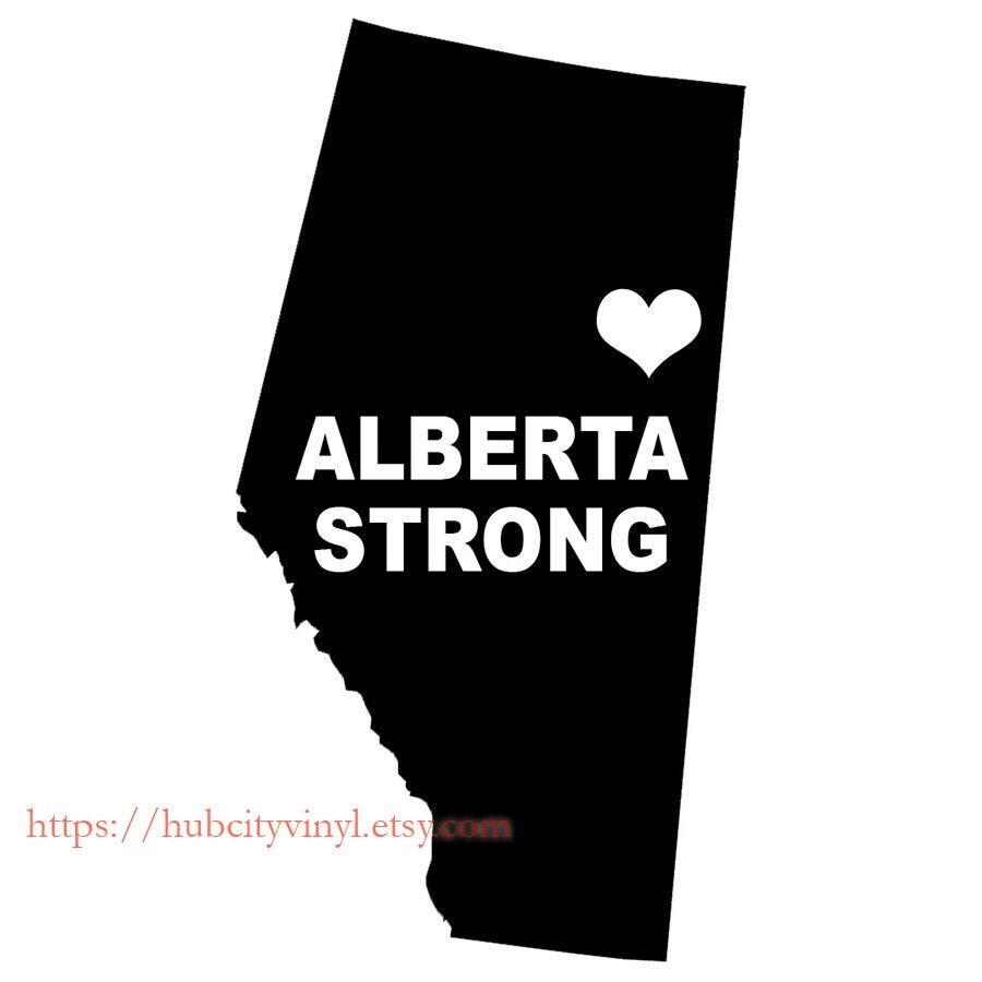Alberta Strong Heart Vinyl Decal