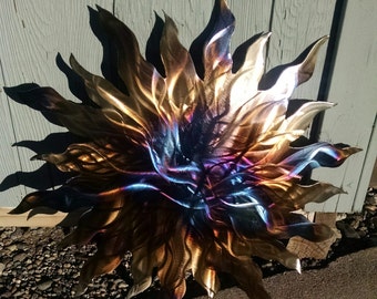 Metal sun wall art | Etsy