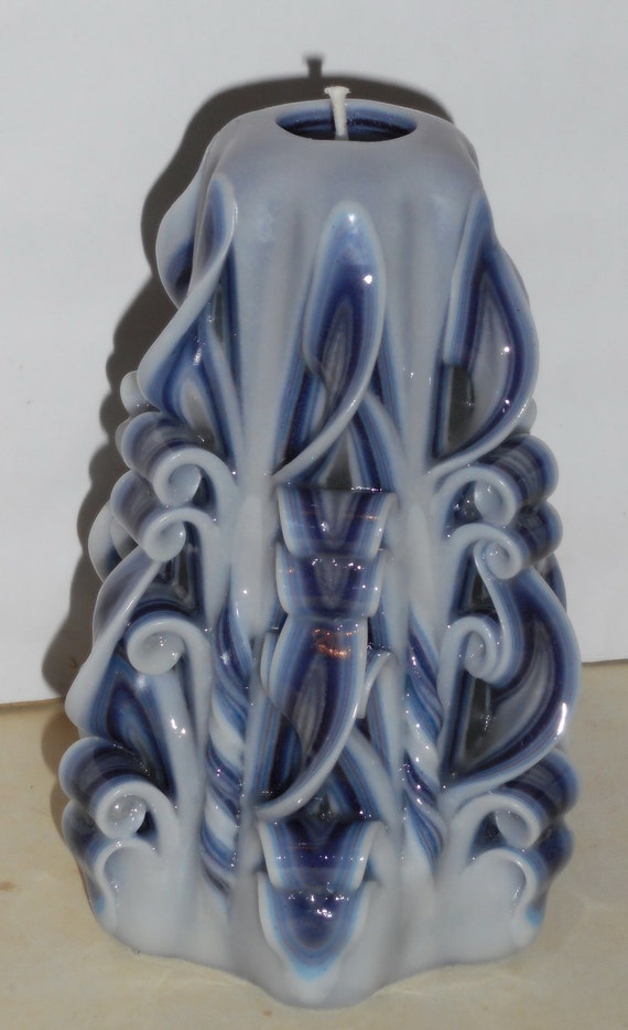 Unique handmade gift candle Hand Carved candles 5 by ManeloCandles