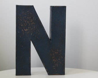 Items similar to Black & Gold Distressed Letters on Etsy