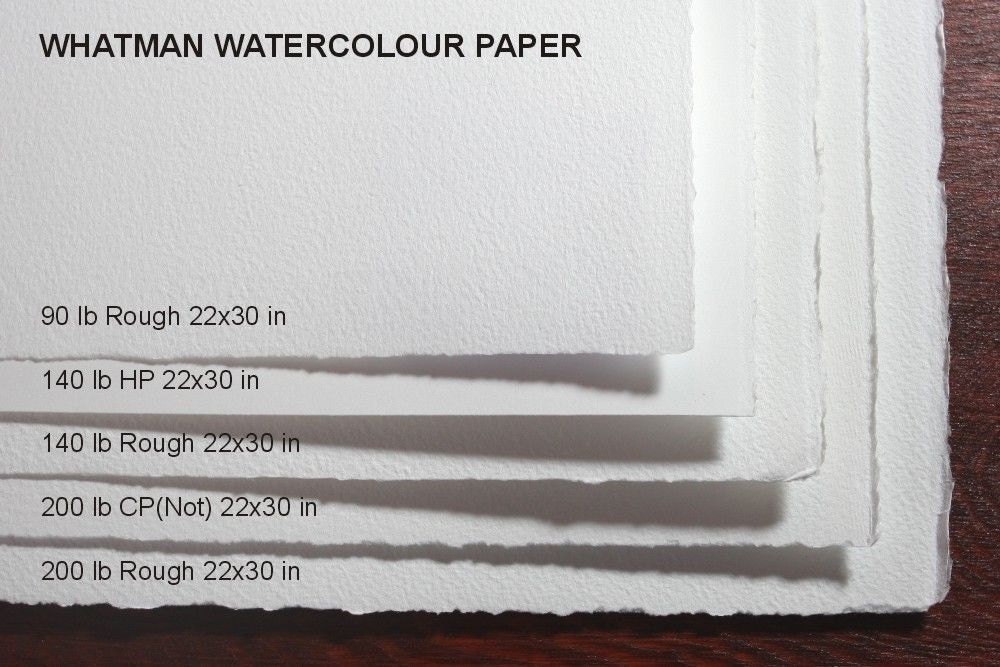 Whatman Watercolor Paper 22x30 in set of 5 different