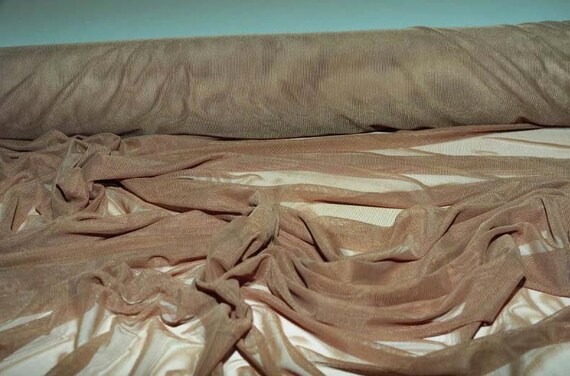 Power mesh stretch fabric semi sheer 4 ways stretch.. Sable