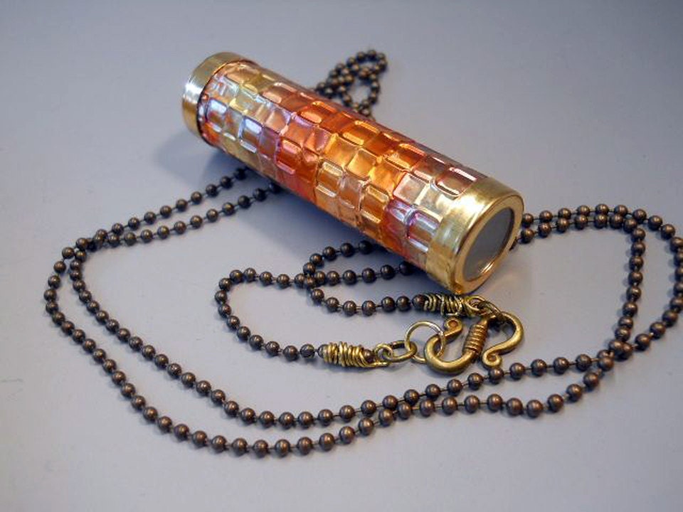 Mini Kaleidoscope Necklace Necklace Kaleidoscope by goglassgirl