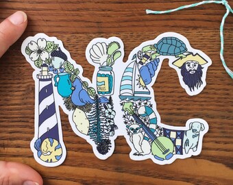 North carolina decal | Etsy