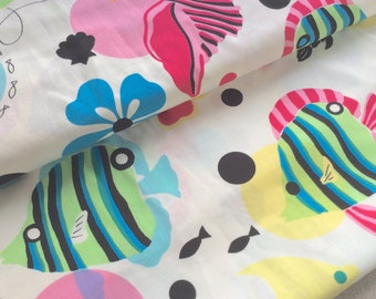 Tropical fish fabric | Etsy