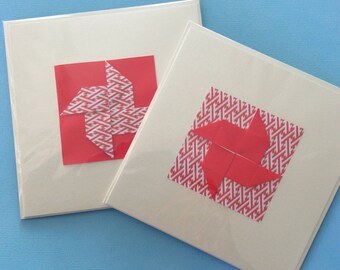 Fabric Origami Pinwheel Box Rust