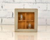 Items similar to Square Shadow Box Frame with 4 Small compartments ...
