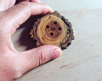 Handmade wood button | Etsy