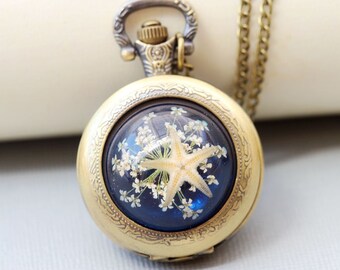 Flower pocket watch | Etsy