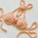 Crochet seashell mermaid top shell bikini costumepeach/mango