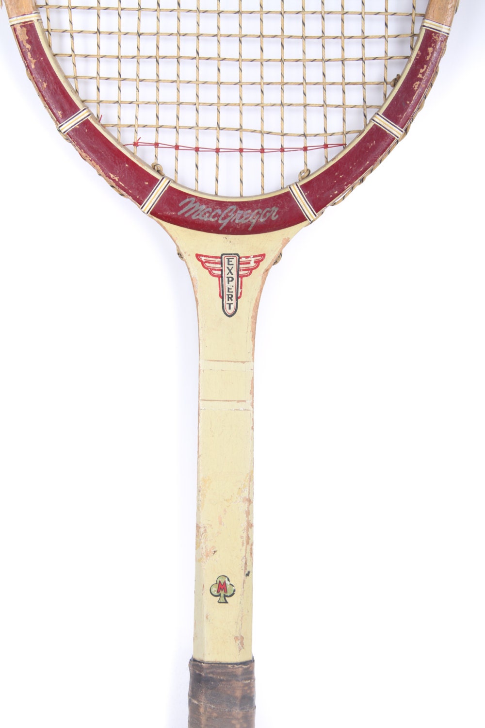 Vintage Wooden Tennis Racket / Wood Tennis Racquet / MacGregor Expert ...