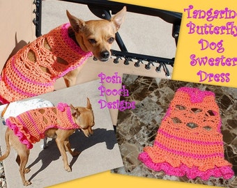 Instant Download Crochet Pattern Dog Sweater with Dog Bone