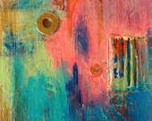 Items similar to MODERN Rustic Abstract Painting, Rustic Abstract Mixed ...