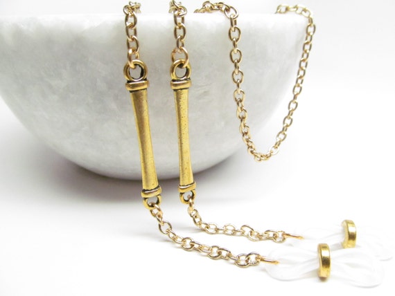 Antique Gold Eyeglass Chain for Men Gold Eyeglasses Chain for