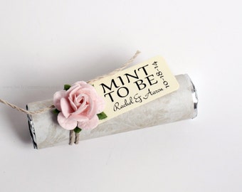 Wedding favors Set of 100 mint rolls Mint by BabyEssentialsByMel