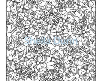 Flower coloring | Etsy