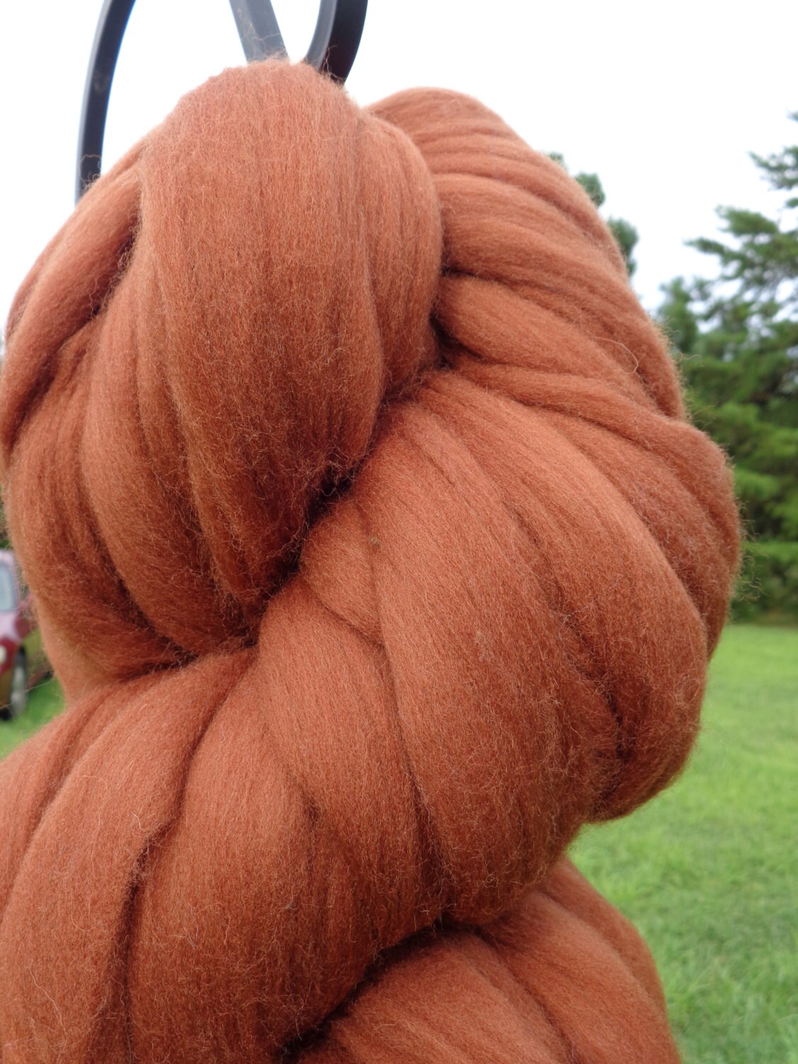 4 oz ounces Chestnut Brown Merino Wool Top by WoolDryerBallscom