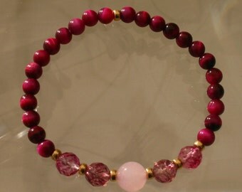 Pink tigers eye | Etsy