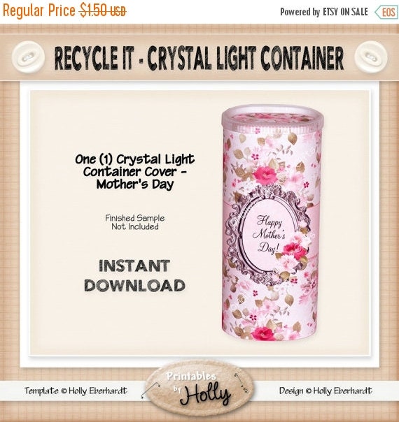 ON SALE Recycle It Crystal Light Container by HollysHandmadeGifts