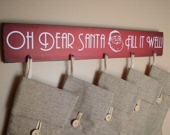 Stocking Hanger Rustic Stocking Hanger The by BornOnBonn on Etsy