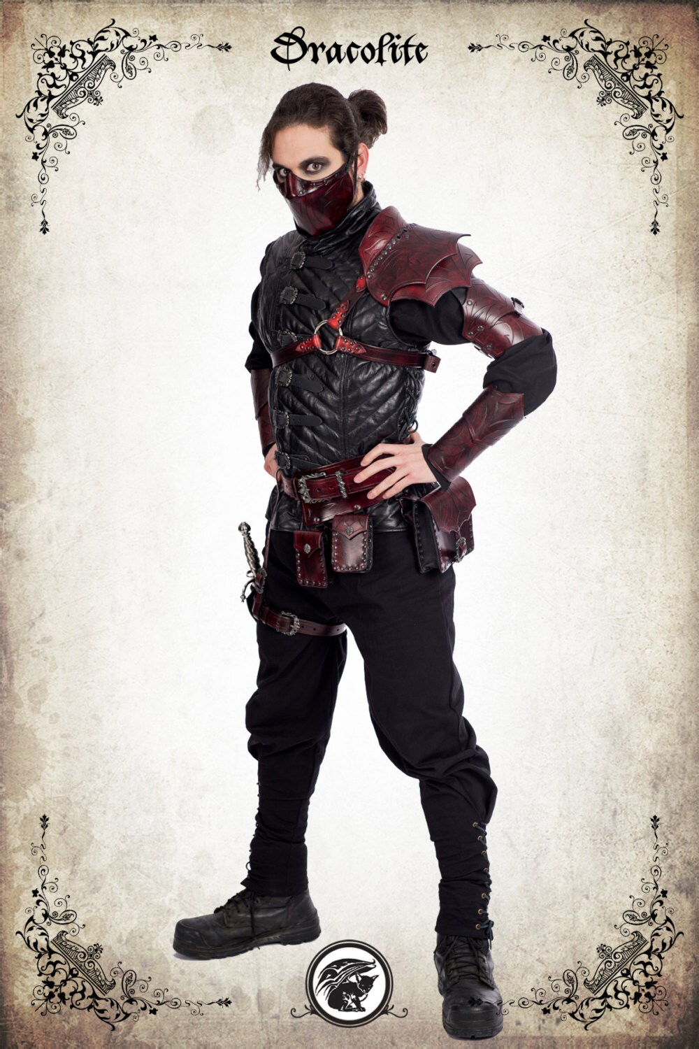Complete rogue armor for LARP action roleplaying and cosplay