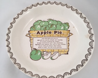 Recipe pie plate | Etsy