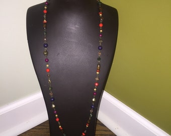 Colorful Long Vintage Necklace