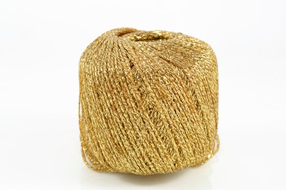 1mm METALLIC GOLD YARN Metallic Dark Gold Yarn 1mm