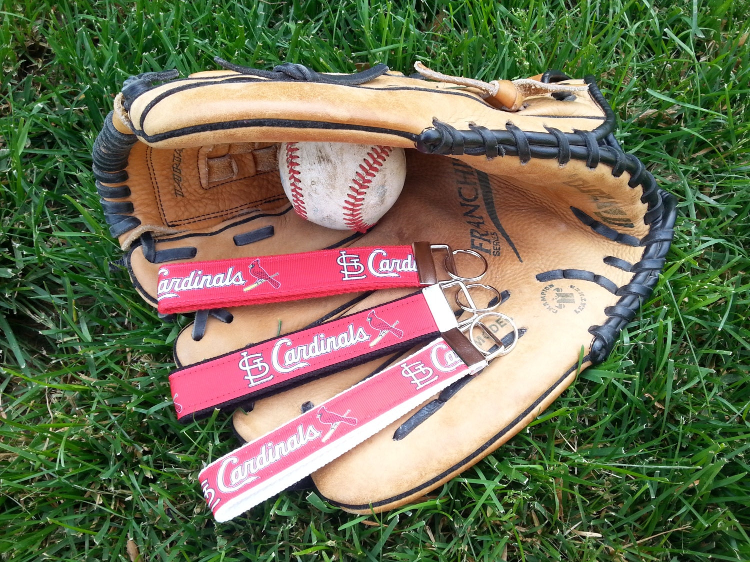 St. Louis Cardinals Keychain fabric key chain key wrislet