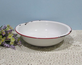 Vintage enamel pan | Etsy