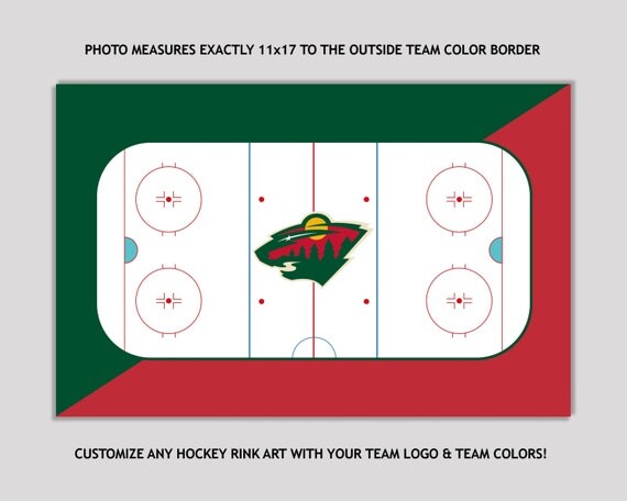 MINNESOTA WILD Hockey Rink Photo Art Available in by 6StarGraphs