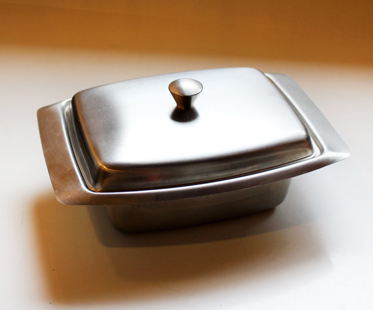 Mid Century Stainless Steel Small Serving Dish with Lid – Haute Juice