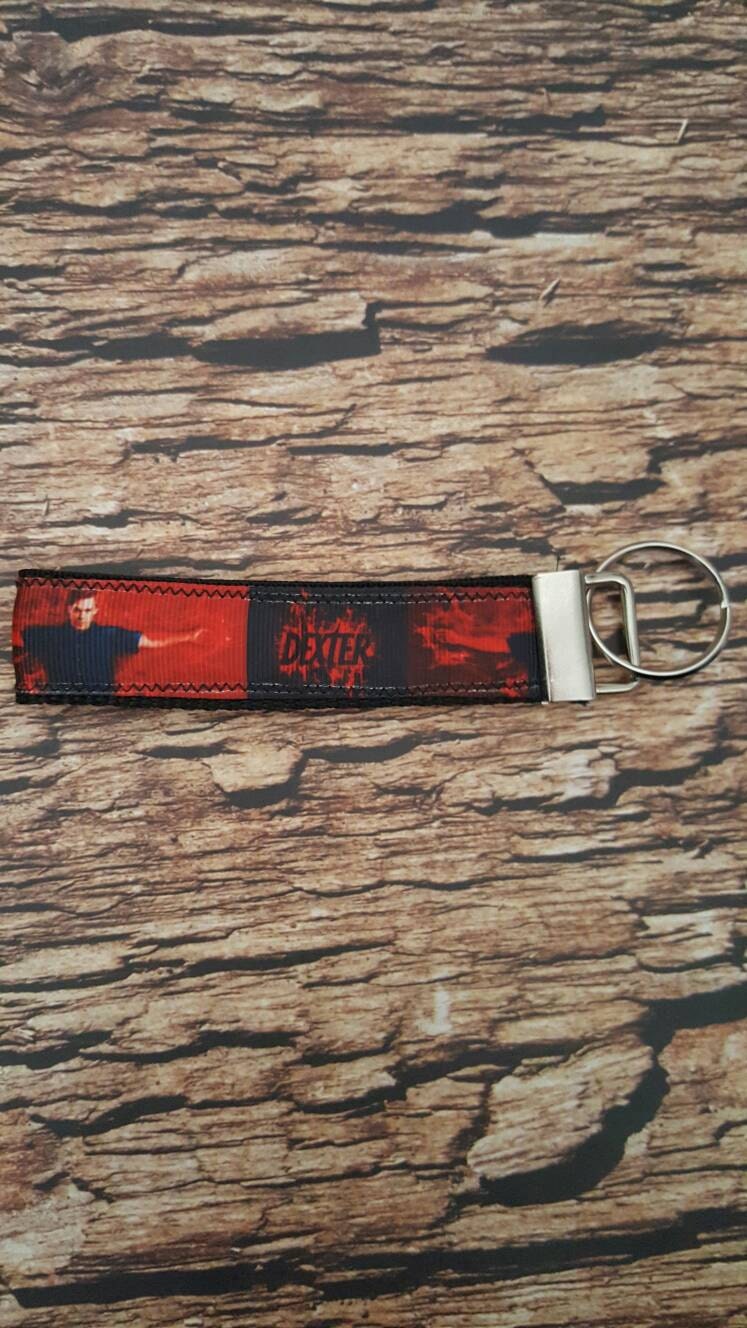 Dexter keychain by OhSewNerdyDesigns on Etsy
