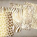 White and Gold Animal Skins digital paper African animal