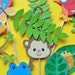 Rainforest animals cupcake toppers forest animal toppers